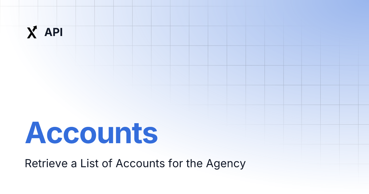 Accounts | API